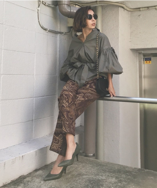 AMERI（アメリ）の「VOLUME SLEEVE OPEN SHIRTS（シャツ/ブラウス）」 - WEAR