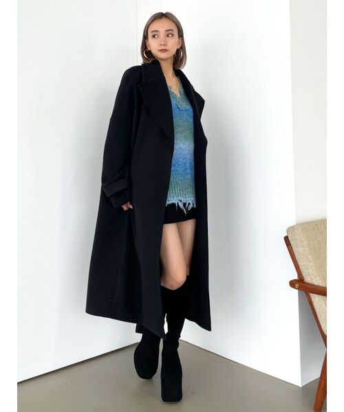 EMODA（エモダ）の「オーバーVネッククラッシュニット（ニット/セーター）」 - WEAR