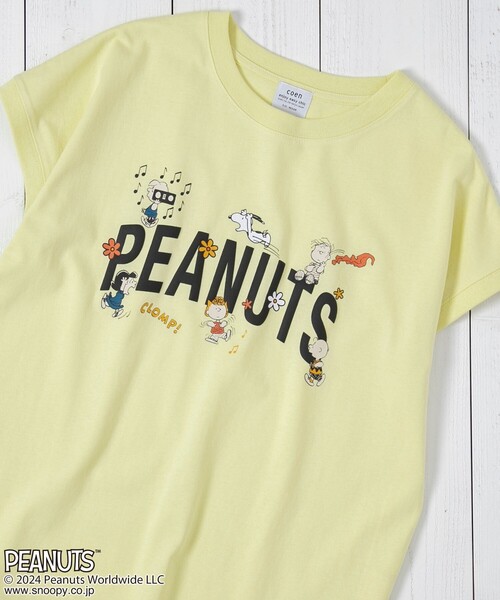 PEANUTS(ピーナッツ)×coen フレンチスリーブプリントTシャツ（Tシャツ/カットソー）｜PEANUTS（ピーナッツ）のファッション通販 - ZOZOTOWN