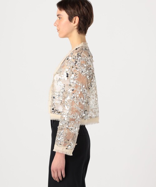 BAUM UND PFERDGARTEN（バウムウンドヘルガーデン）の「BAUM UND PFERDGARTEN BETHINA スパンコールジャケット（ノーカラージャケット）」 - WEAR