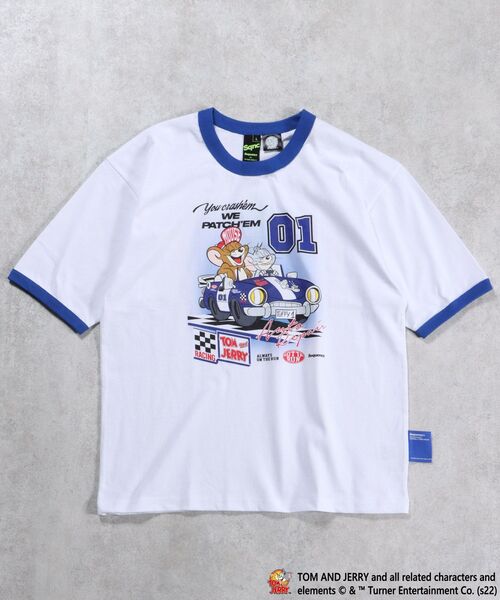 Tom＆Jerry（トムアンドジェリー）の「SEQUENZ / トムとジェリー / TOM and JERRY RACING RINGER SHORT SLEEVE TEE / レーシング ...