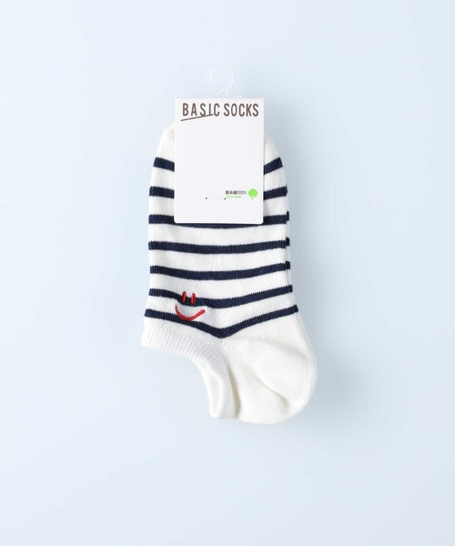【セール】【BASIC SOCKS】Aスマイルマリンボーダー（ソックス/靴下）｜Right-on（ライトオン）のファッション通販 - ZOZOTOWN