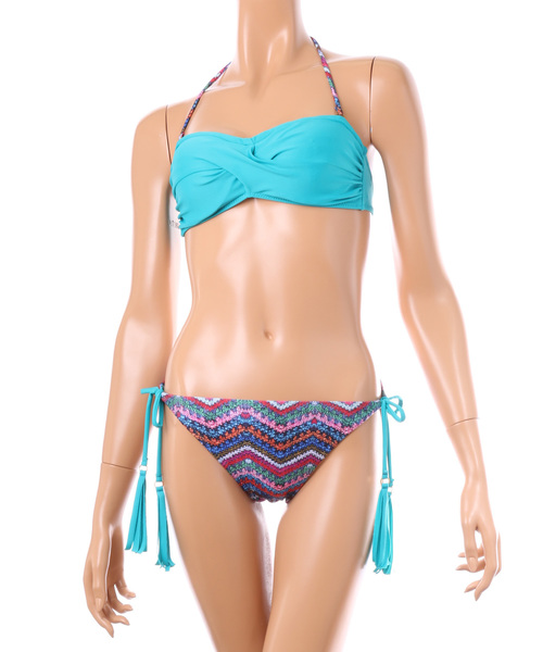 Defilious（デフィリアス）の「Defilious | 無地×エスニック柄 バンドゥビキニ 水着【9Mサイズ】（水着）」 - WEAR