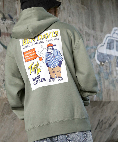 BEN DAVIS（ベンデイビス）の「【別注】【BEN DAVIS】 ADVERTISED HOODIE【ヘビーオンス】（パーカー）」 - WEAR