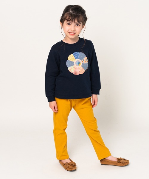 Moujonjon（ムージョンジョン）の「パッチワークキルト風お花裏毛トレーナー（スウェット）」 - WEAR