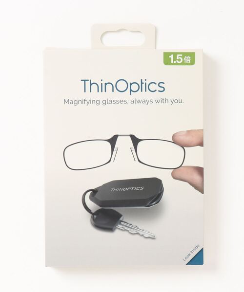 SiNCERE（シンシア）の「〈THIN OPTICS/シンオプティクス〉THIN OPTICS KEYCHAIN キーチェーン型 老眼鏡（拡大鏡）（メガネ）」 - WEAR