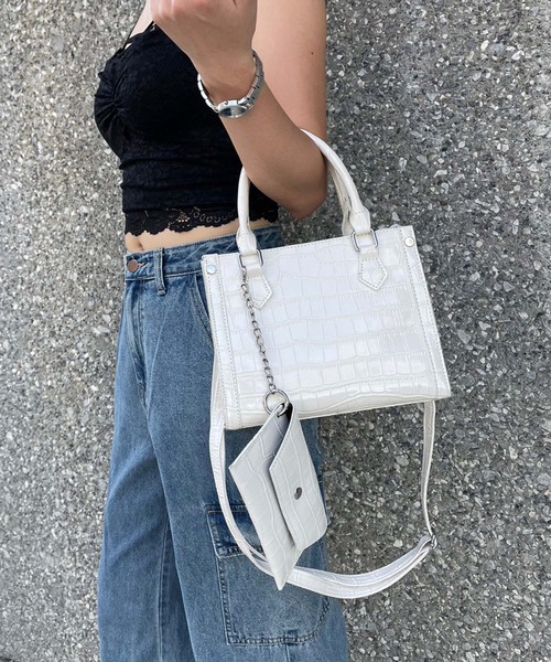 ENVYM（アンビー）の「クロコハンドBAG（ハンドバッグ）」 - WEAR