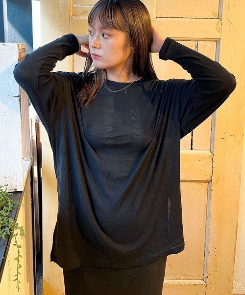 MILLER（ミラー）の「【 Robert P. Miller / ロバート・ピー・ミラー 】 シアー クルーネック カットソー トップス ...