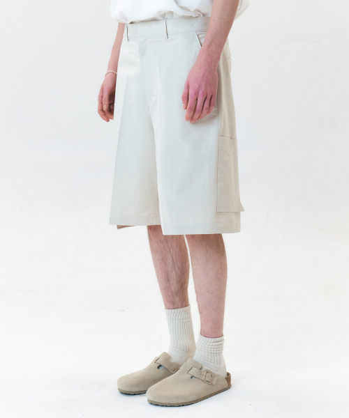 MODIFIED CARGO BERMUDA PANTS - CREAM（その他パンツ）｜WINDER（ワインダー）のファッション通販 ...
