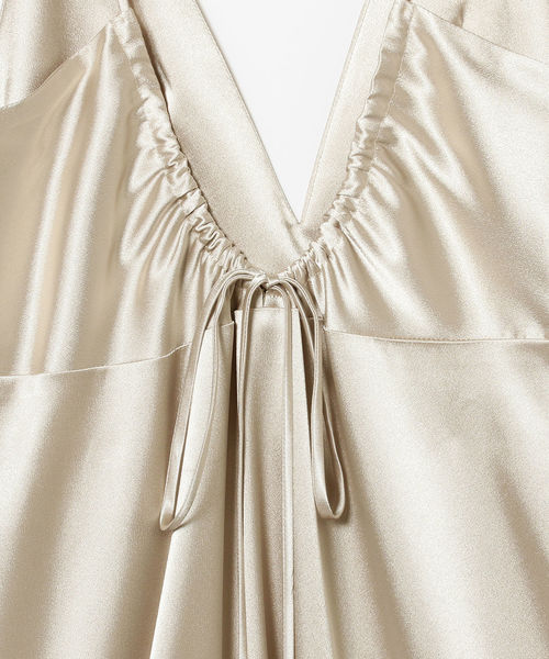 Demi-Luxe BEAMS（デミルクス ビームス）の「Rito / サテン ストレッチ ドレス（ワンピース）」 - WEAR