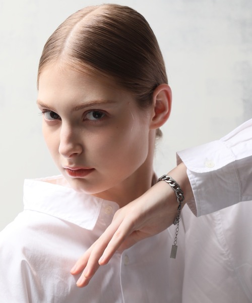 cussil（クシル）の「【cussil/クシル】アンティークシルバーチェーンロゴプレートブレスレット（ブレスレット）」 - WEAR