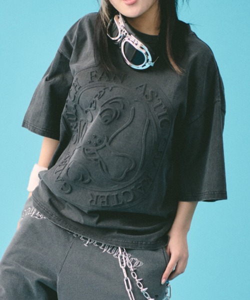 GALFY（ガルフィー）の「ストリートファッション GALFY ガルフィー ぷくぷくGALFY Tee オーバーサイズ トップス Tシャツ ロゴT シンプルT ビッグシルエット 半袖トップス ...