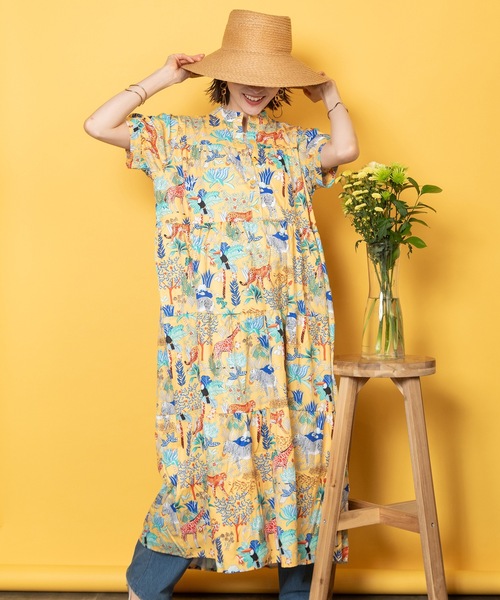 MHBG TOKYO（エムエイチビージートーキョー）の「アフリカンプリント シャツワンピース（ワンピース）」 - WEAR