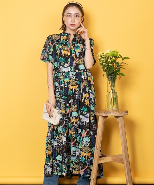 MHBG TOKYO（エムエイチビージートーキョー）の「アフリカンプリント シャツワンピース（ワンピース）」 - WEAR