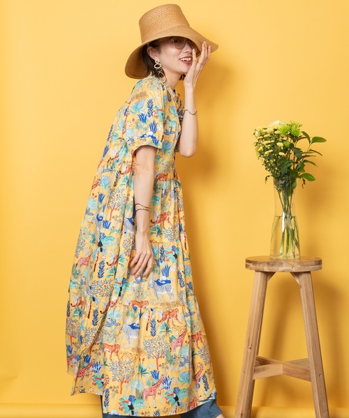 MHBG TOKYO（エムエイチビージートーキョー）の「アフリカンプリント シャツワンピース（ワンピース）」 - WEAR