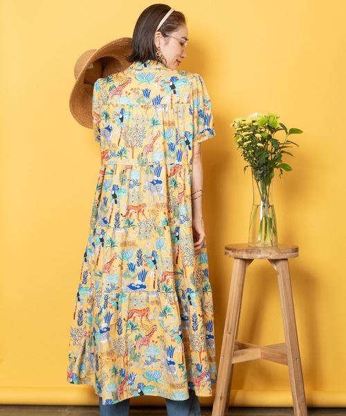 MHBG TOKYO（エムエイチビージートーキョー）の「アフリカンプリント シャツワンピース（ワンピース）」 - WEAR