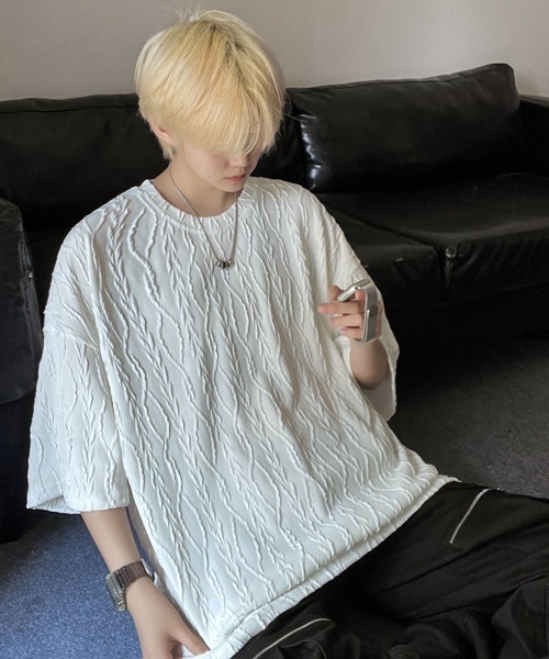 FVLMEN（フルメン）の「【FVLMEN】cable emboss halfsleeve tee/ケーブル エンボス ハーフスリーブ T（T ...