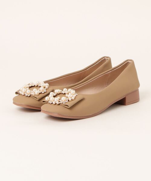 【セール】【OKUOKU 0909】パールモチーフ バレエシューズ oku-shoes-709400550043-26（バレエシューズ ...