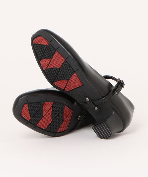 ASBee（アスビー）の「OFFICE SUPPORT オフィスサポート レディース 多機能2WAYオフィスパンプス【幅広4E/滑りにくい】ストラップ付き 424000 ブラック（パンプス ...