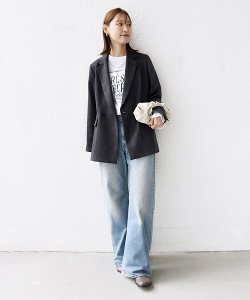 シップス（SHIPS）/〈手洗い可能〉ウール 調 合繊 ダブル ジャケット セール】〈手洗い可能〉ウール 調 合繊 ダブル ジャケット（テーラード