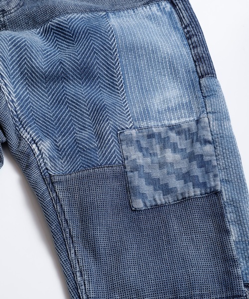 FDMTL（ファンダメンタル）の「FDMTL/ファンダメンタル/Boro Patchwork Pants 3YR Wash（デニムパンツ）」 - WEAR