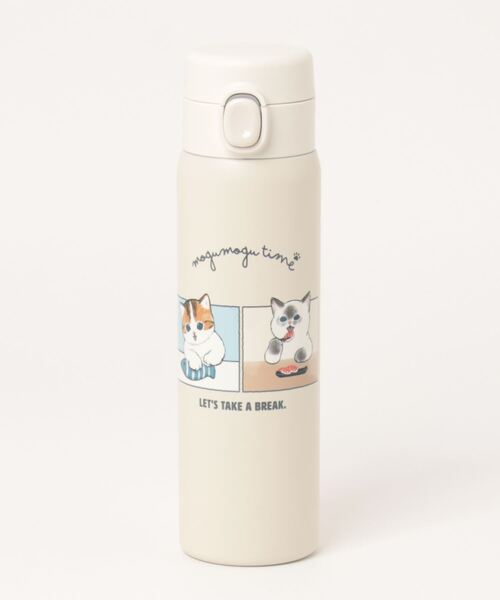 salle de bal（サルデバル）の「mofusand / モフサンド 保温保冷 ステンレスワンプッシュボトル 480ml 水筒 53 2076 77 78 TOA（水筒）」 - WEAR