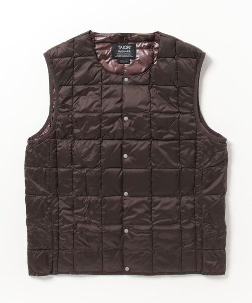 BASIC CREWNECK BUTTON INNER DOWN VEST 004（その他アウター）｜TAION（タイオン）のファッション通販 ...
