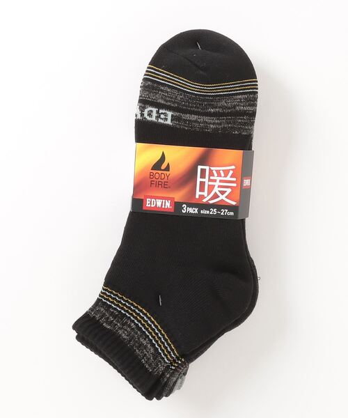 【EDWIN/エドウィン】BODYFIRE クォーター丈 ソックス 靴下 3足組（ソックス/靴下）｜EDWIN（エドウィン）のファッション通販 - ZOZOTOWN