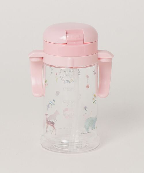 sanrio（サンリオ）の「【 sanrio / サンリオ 】 折りたたみハンドル付きストローマグ 370ml KSHW2N Kitty SKE（マグ/哺乳瓶/お食事グッズ）」 - WEAR