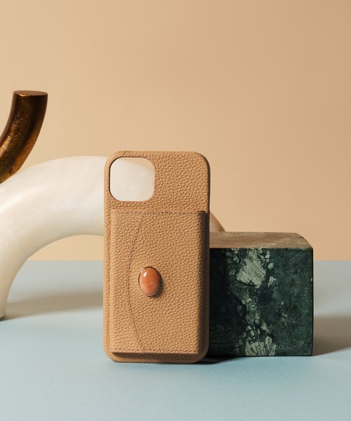 TOPKAPI（トプカピ）の「【TOPKAPI/トプカピ】 gemdrops ジェムドロップ ミニエンボスレザー 天然石 モバイルケース（iphone13)（スマホケース/カバー）」 - WEAR