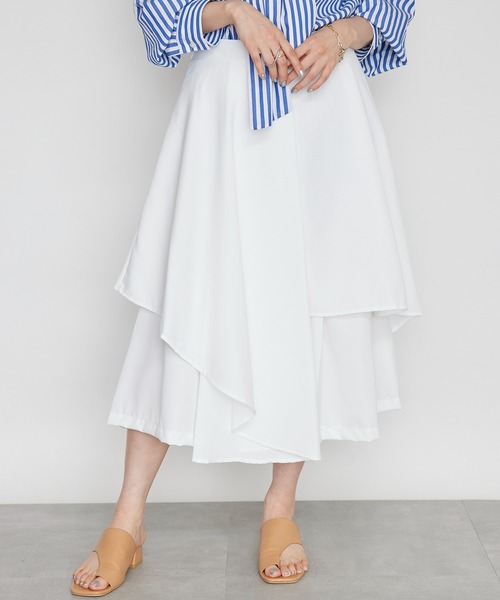 SETUP7（セットアップセブン）の「【SETUP7】ランダムフリルロングスカート KNF（スカート）」 - WEAR