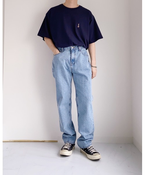 Niell（ニール）の「スケートベア刺繍Tシャツ/クマワンポイント/ユニセックス（Tシャツ/カットソー）」 - WEAR