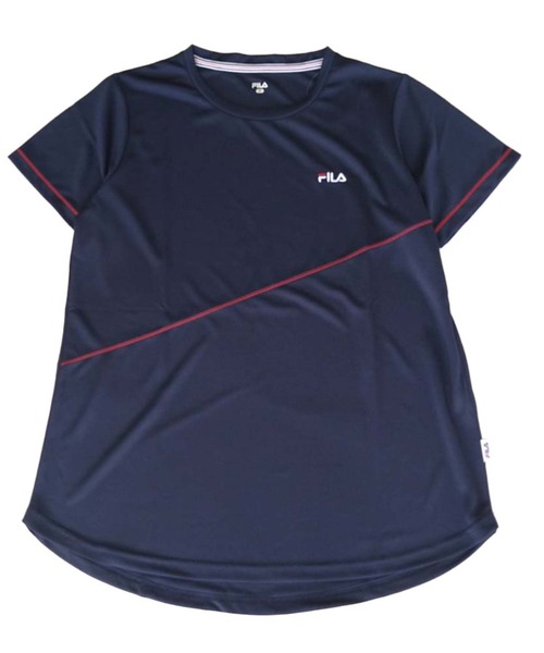 FILA（フィラ）の「FILA 吸水速乾 メッシュ素材 UVカットTシャツ（Tシャツ/カットソー）」 - WEAR