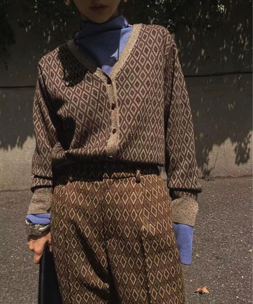 AMERI（アメリ）の「2WAY GLITTER JACQUARD CARDIGAN（カーディガン/ボレロ）」 - WEAR