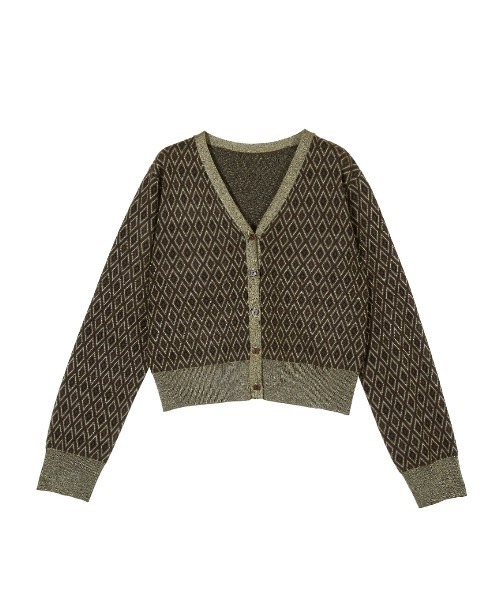 AMERI（アメリ）の「2WAY GLITTER JACQUARD CARDIGAN（カーディガン/ボレロ）」 - WEAR