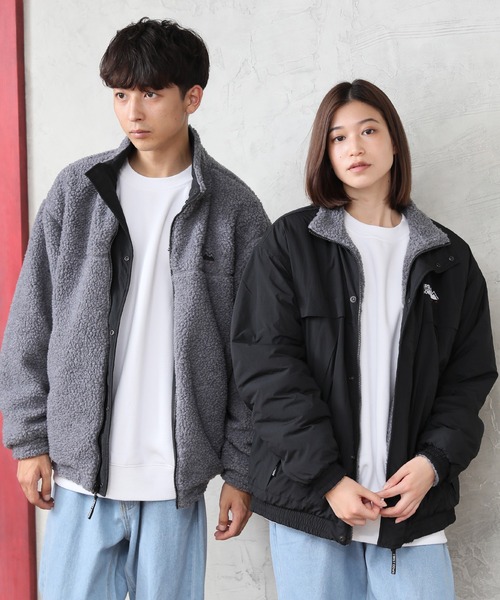 FIRST DOWN（ファーストダウン）の「【FIRST DOWN/ファーストダウン】ナイロンタスラン×タンブリングボア リバーシブル2WAYブルゾン（ブルゾン）」 - WEAR