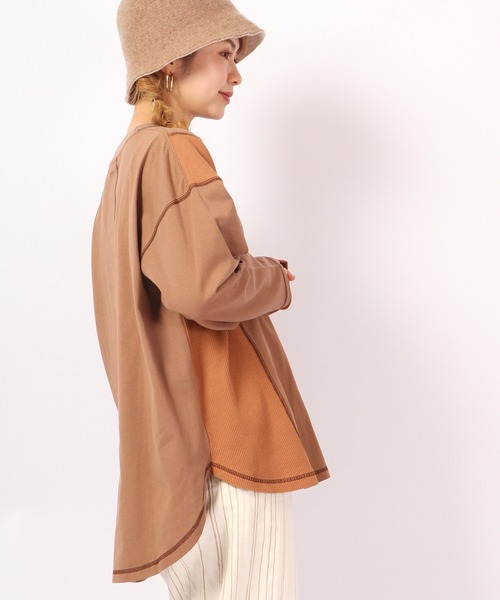 FUNALIVE（ファンアライブ）の「AMERICAN FUDGE ワッフル切替プリントプルオーバー（Tシャツ/カットソー）」 - WEAR