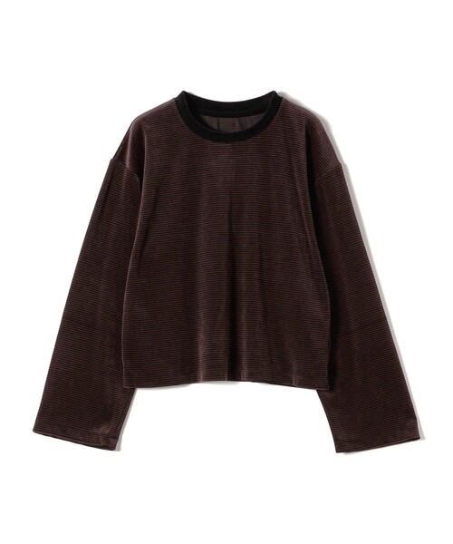 セール】〈手洗い可能〉コットン ポリエステル ベロア ワイド スリーブ