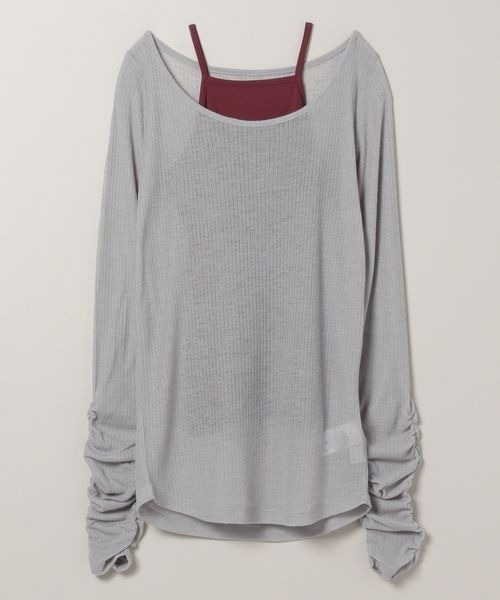 JEANASIS（ジーナシス）の「ネックレイヤード2P LS TEE（Tシャツ/カットソー）」 - WEAR