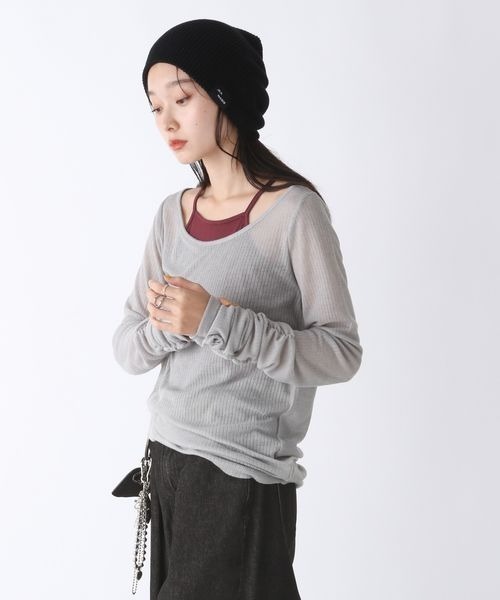 JEANASIS（ジーナシス）の「ネックレイヤード2P LS TEE（Tシャツ/カットソー）」 - WEAR