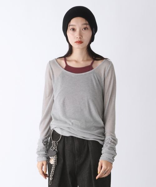 JEANASIS（ジーナシス）の「ネックレイヤード2P LS TEE（Tシャツ/カットソー）」 - WEAR