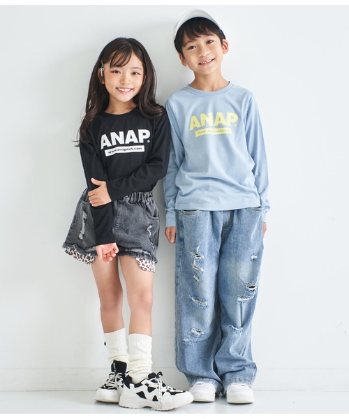 ANAP kids（アナップキッズ）の「アドレスロゴロンT（Tシャツ/カットソー）」 - WEAR