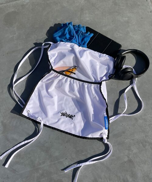 【SEQUENZ】2 FACE STRING KNAPSACK / リバーシブル テック ナップサック ブランドロゴ（バックパック/リュック ...