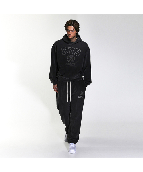 (American Casual Campaign) 1000g Pigment Straight Loose Fit Sweatpants ...