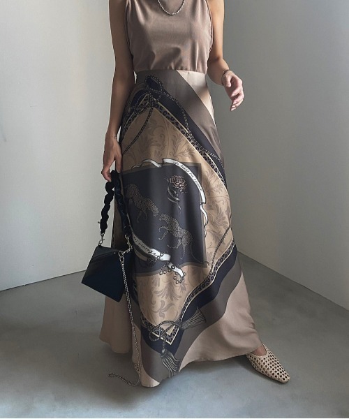 AMERI（アメリ）の「MEDI TWIN CHEETAH FAKE SCARF SKIRT（スカート）」 - WEAR