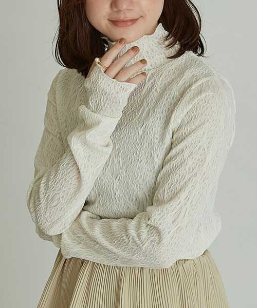 ParAvion（パラビオン）の「シアージャガードトップス（Tシャツ/カットソー）」 - WEAR