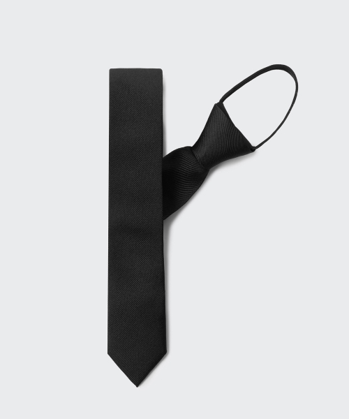 Automatic Silk Slim Solid Necktie [Black]（ネクタイ）｜MUSINSA STANDARD（ムシンサ ...