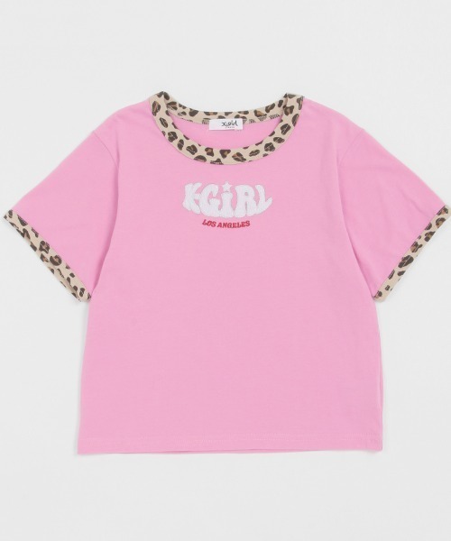 X-girl Stages（エックスガールステージス）の「レオパリンガーロゴ半袖Tシャツ（Tシャツ/カットソー）」 - WEAR