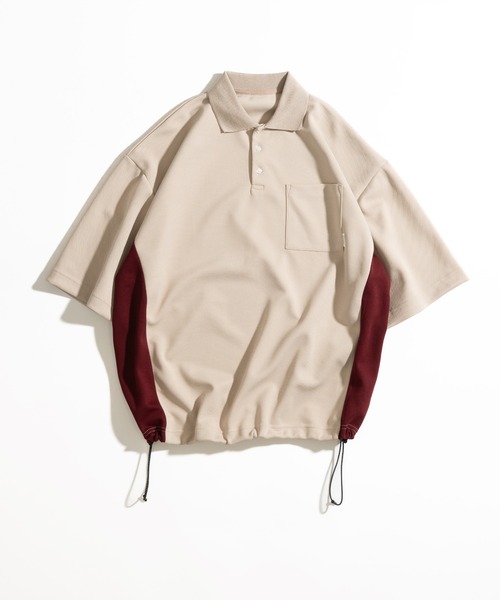 WETTEMPT（ウィテンプト）の「SIDE SWITCHING MOSS STITCH POLO SHIRT / サイド切り替え鹿の子ポロシャツ（ポロシャツ）」 - WEAR