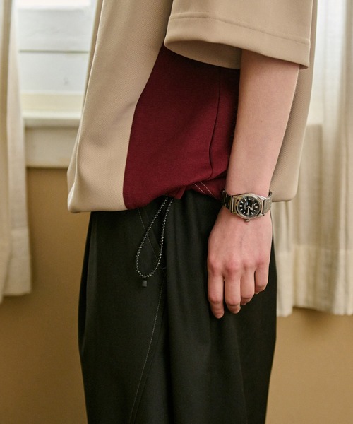 WETTEMPT（ウィテンプト）の「SIDE SWITCHING MOSS STITCH POLO SHIRT / サイド切り替え鹿の子ポロシャツ（ポロシャツ）」 - WEAR